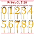 0-9 Number For Cake Topper,10 Pcs Gold Acrylic Topper for Birthday ...