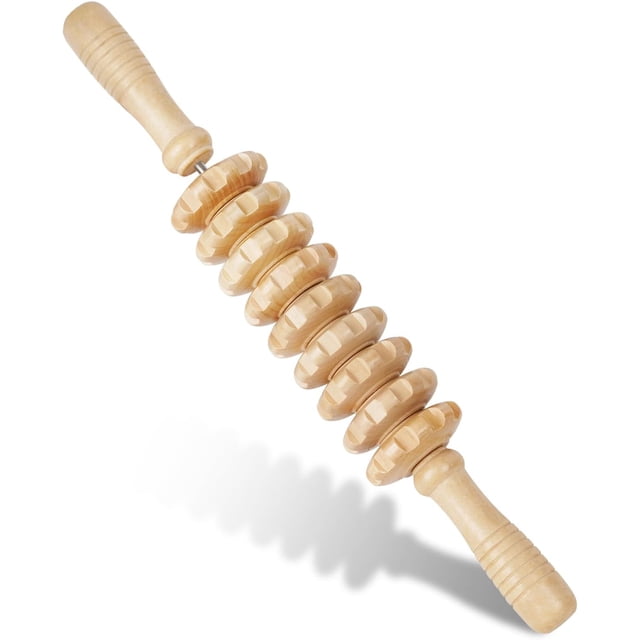 TEMOGU-Manual Wooden Fascia Massage Roller Trigger Points for Release ...