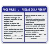 Swimming Pool Rules Bilingual Sign, Spanish English , - Walmart.com