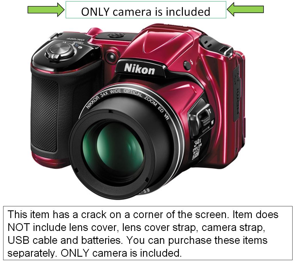 Nikon Coolpix 16 MP CMOS Digital Camera with 34x Zoom NIKKOR Lens, 3.0 ...