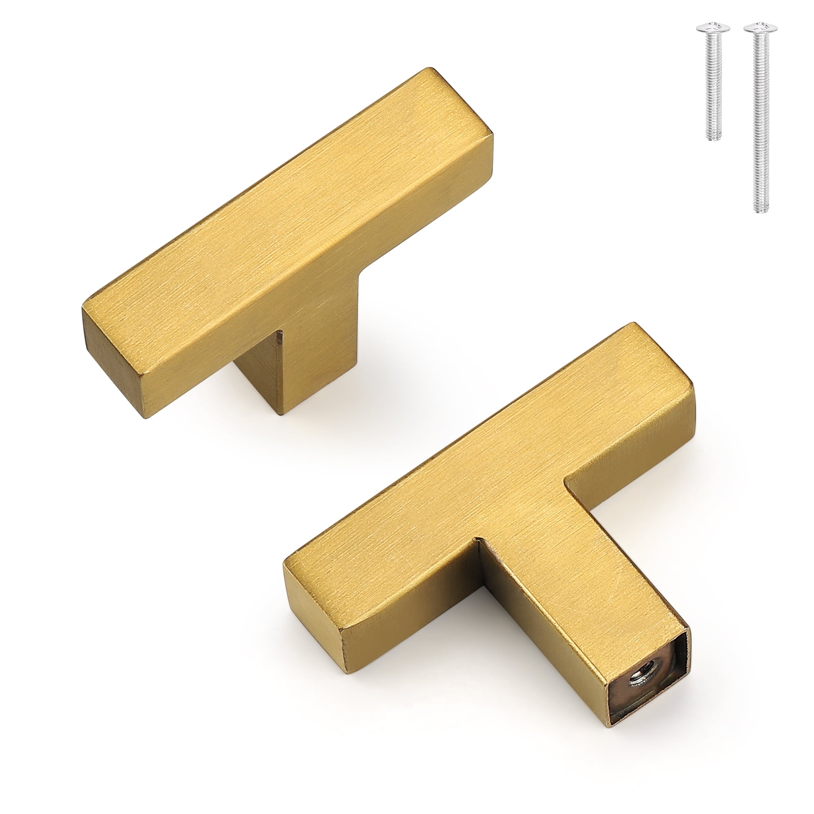 6 Pack knobelite 2inch (50mm) Single Hole Gold Square Corner Bar Door ...