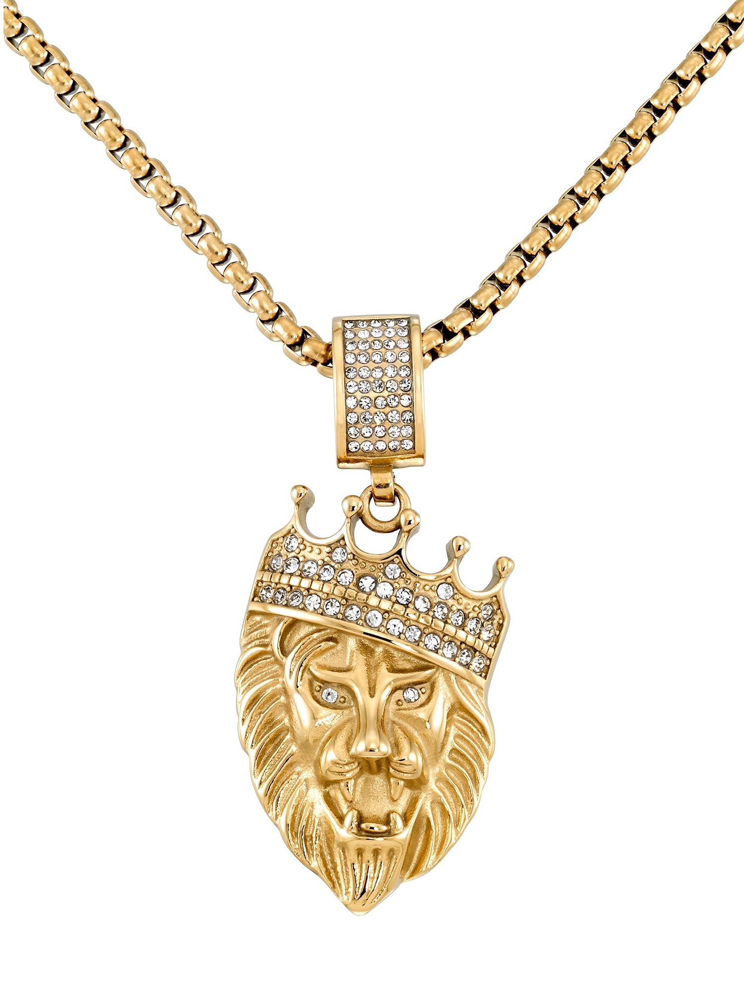 Focus for Men by Simone I. Smith, Crowned Lion Pendant with Simulated ...