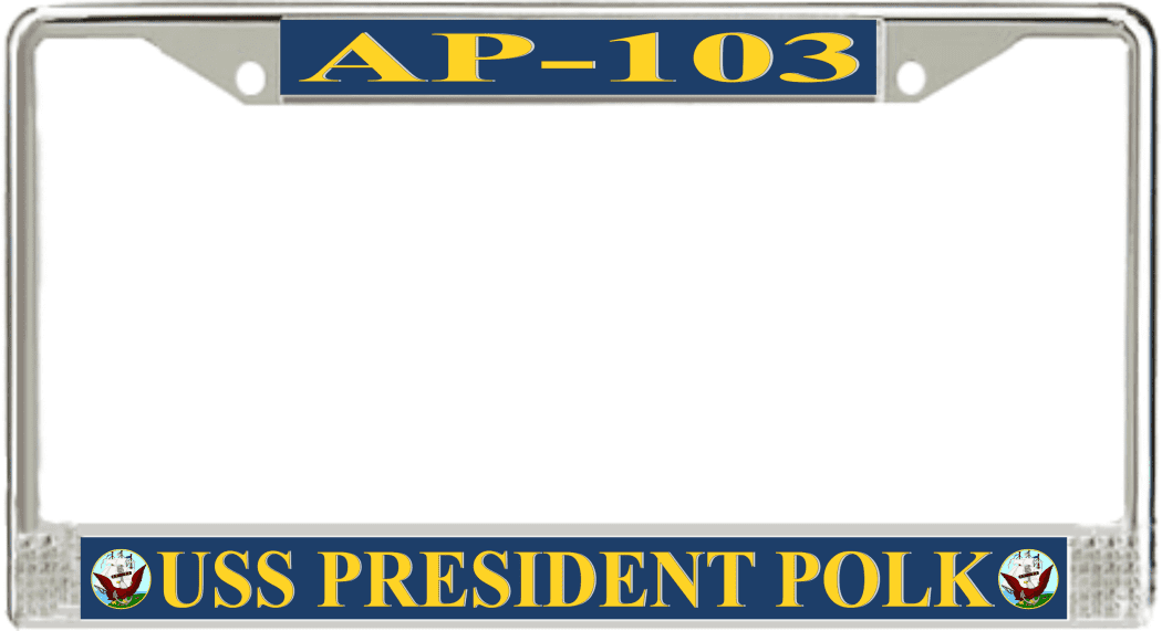 USS President Polk AP-103 License Plate Frame - Walmart.com