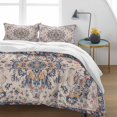 4 Piece Duvet Cover Set Cal king, Vintage Ethnic Wind Floral Patterns ...