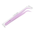 BESTYASH 50Pcs Violet Plastic Bent Tweezers for Crafting Curved Pointed ...