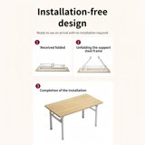HDHNBA Computer Desk Study Table No Assembly Required, Writing Computer ...