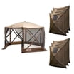 CLAM Quick-Set Venture Canopy + Clam Quick-Set Screen Hub Tent (2 Pack ...