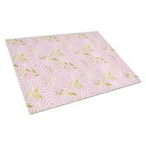 Caroline's Treasures Gemoetric Circles on Pink Watercolor Glass Cutting ...