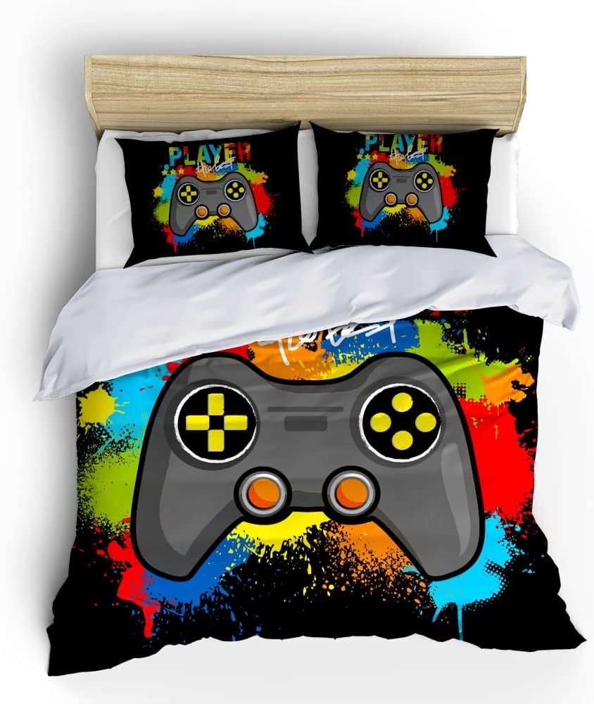 Vichonne Gamer Gamepad Duvet Cover Sets for Boys Twin Size,3 Piece ...