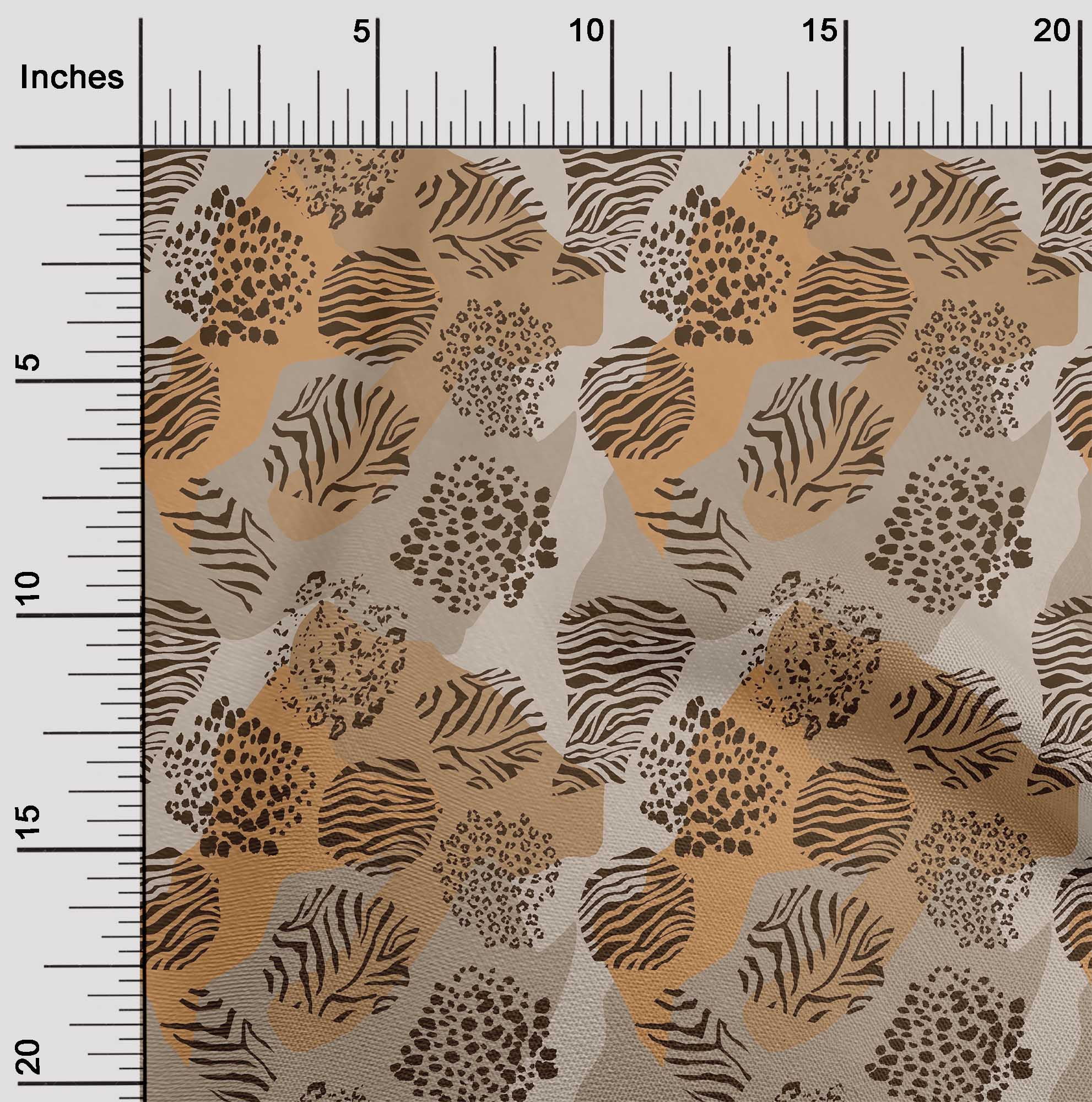 oneOone Georgette Viscose Light Peach Fabric Skins Animal Quilting ...