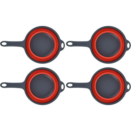 Collapsible Colander with Handle, Round Safe Handheld Ergonomic Folding ...