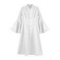 Yartina Elegant Choir Robe for Women Buttons Down Dress Flared Sleeves ...