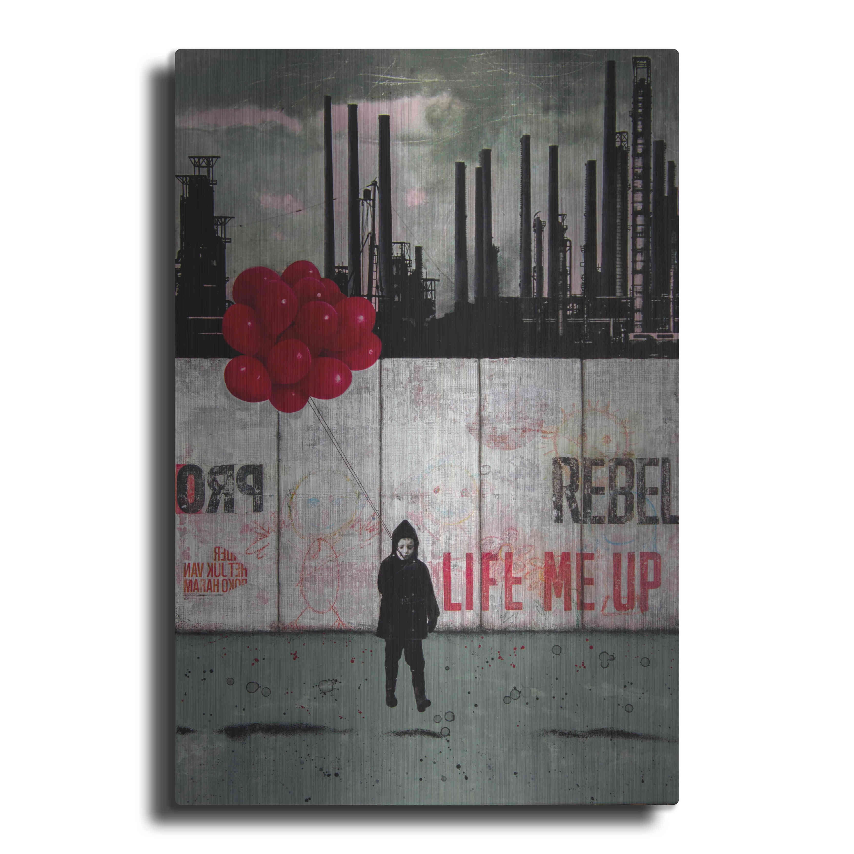 Luxe Metal Art 'Life Me Up III' by DB Waterman, Metal Wall Art, 16"x24 ...