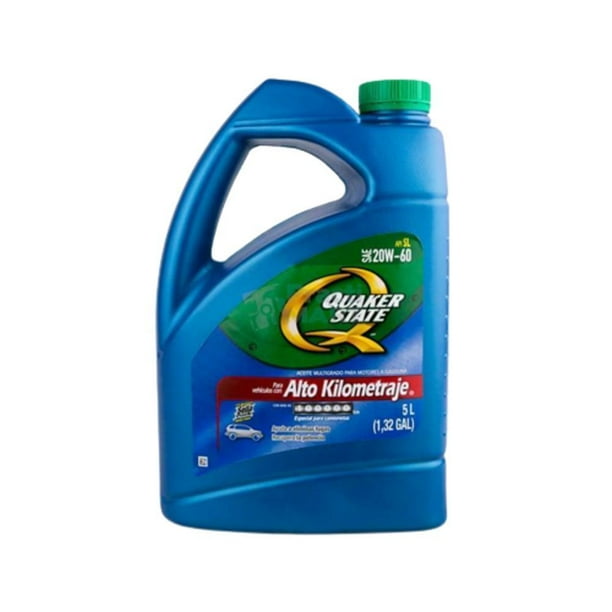 Aceite de Motor Quaker State Alto Kilometraje (20W60) 5L Quaker State ...
