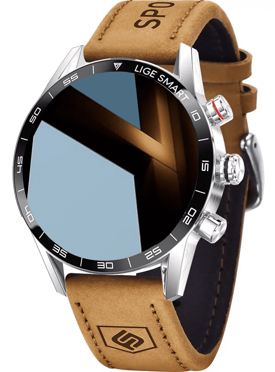 Reloj Inteligente Para Hombre Smartwatch Bluetooth, plata/cafe ...