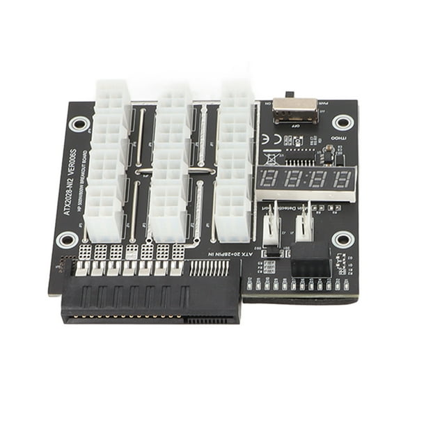 Mining GPU Breakout Board, 12 Port 12V Power Module Flash LED 12 Port ...