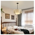 19.7'' Rattan Chandelier 4-Light, Farmhouse Boho Pendant Light with ...