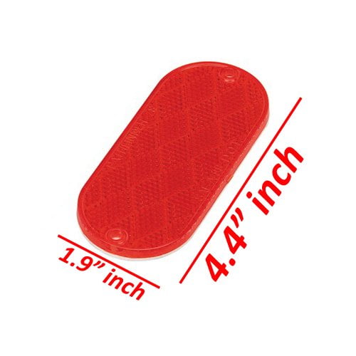 Wideskall Large Adhesive Stick On Safety Reflectors, Red Pack of 2 ...