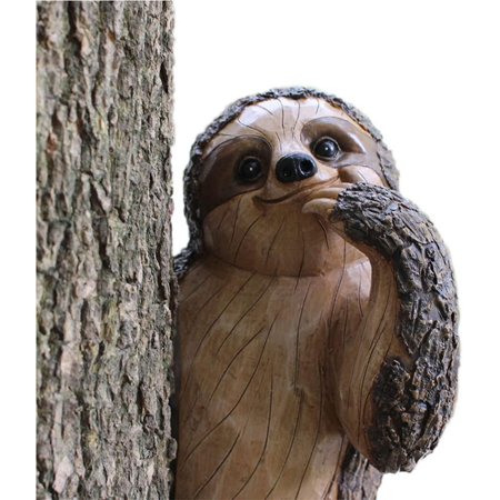 Sloth Tree Hugger, Outdoor Tree Decorations, Resin Garden Sculpture ...