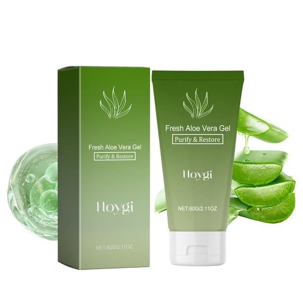 Puntoco Gel de aloe vera fresco Gel de aloe vera refrescante e hidratante para rostro y cuerpo ...