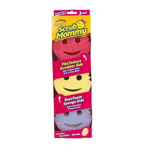 Scrubby Daddy Smiley Face, Odor Resistant & Scratch-Free Kitchen Sponge ...