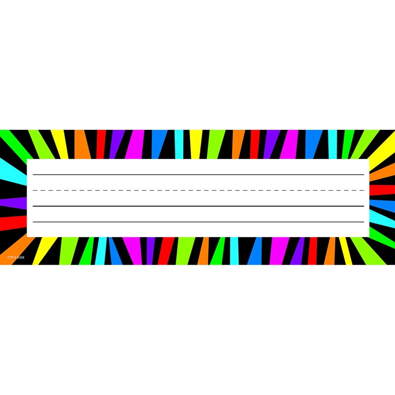 Creative Teaching Press Ctp4502 Rainbow Stripes Name Plates - Walmart.com