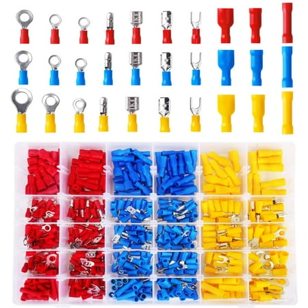 Car Electrical Lugs, 500pcs Crimp Lug Include Bullet Spade Forks and ...