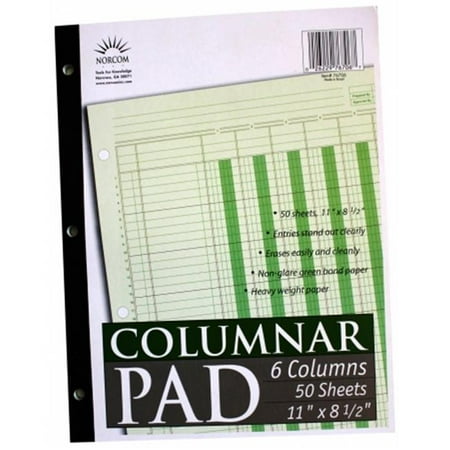 Norcom Inc 76706-10 11 in. X 8-.50 in. Columnar Pad | Walmart Canada