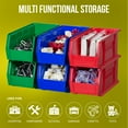 Akro-Mils Stackable Storage Bins, AkroBins Stacking Organizer, 11"x5"x5 ...
