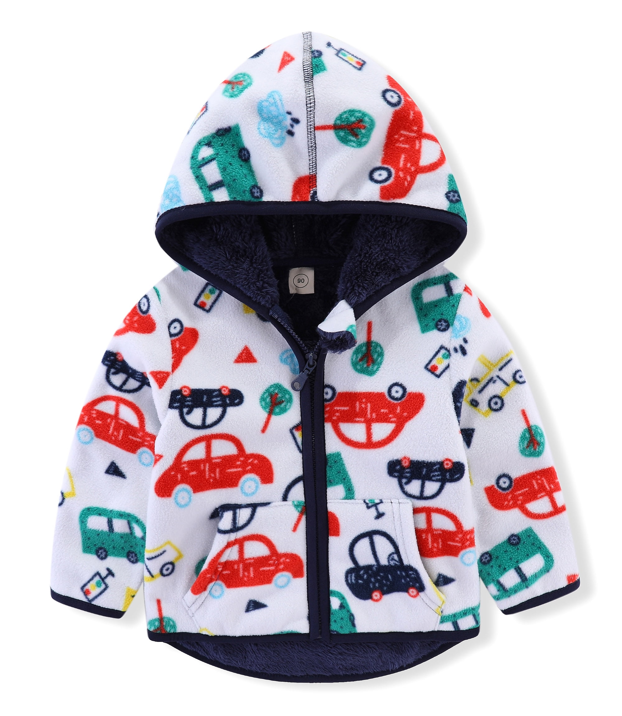 Toddler Fleece Jacket Winter Warm Coats with Hooded for Baby Boys Girls ...