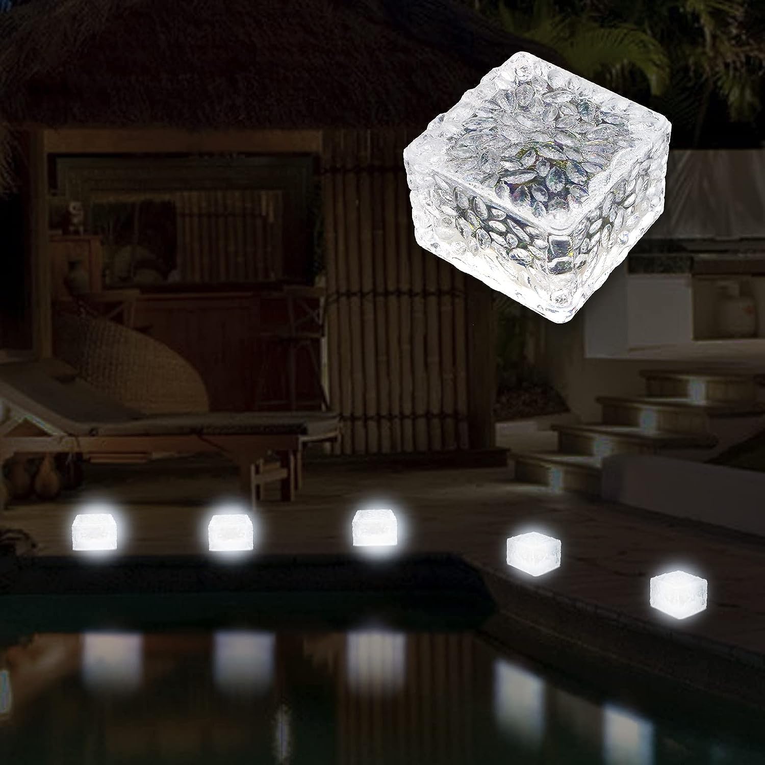 LINLIN Warmwhite Light Solar Light PVC Brick, Solar LED Brick Light ...