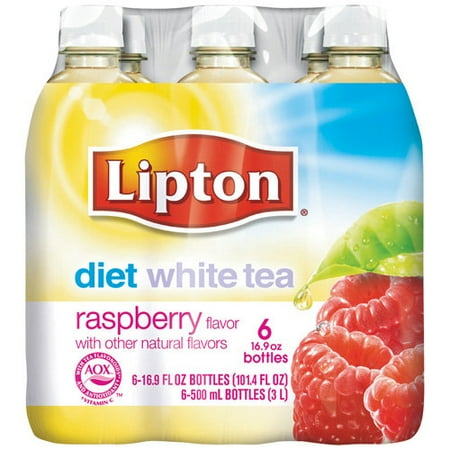 Lipton: Diet Raspberry 16.9 Fl Oz White Iced Tea, 6 Pk - Walmart.com