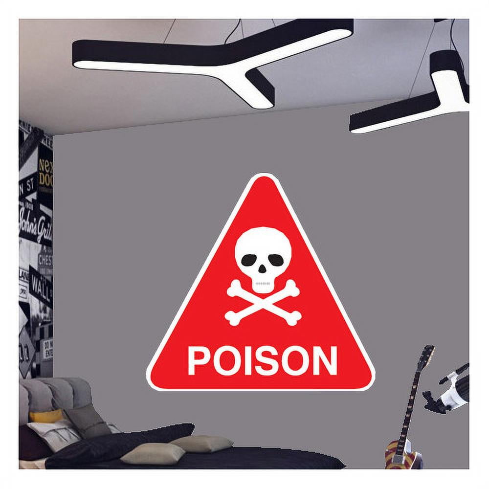 Wallhogs Poison Sign Wall Decal - Walmart.com