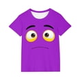Awdenio Kids Multi-Color Cartoon Face Graphic Summer T-Shirt, Crew Neck ...