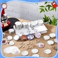 50 Count Classic Tinplate Base Button Maker Keychains DIY Craft ...