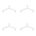 4 PC Foldable Travel Hangers with Anti-Slip Clips, Hidden Retractable ...