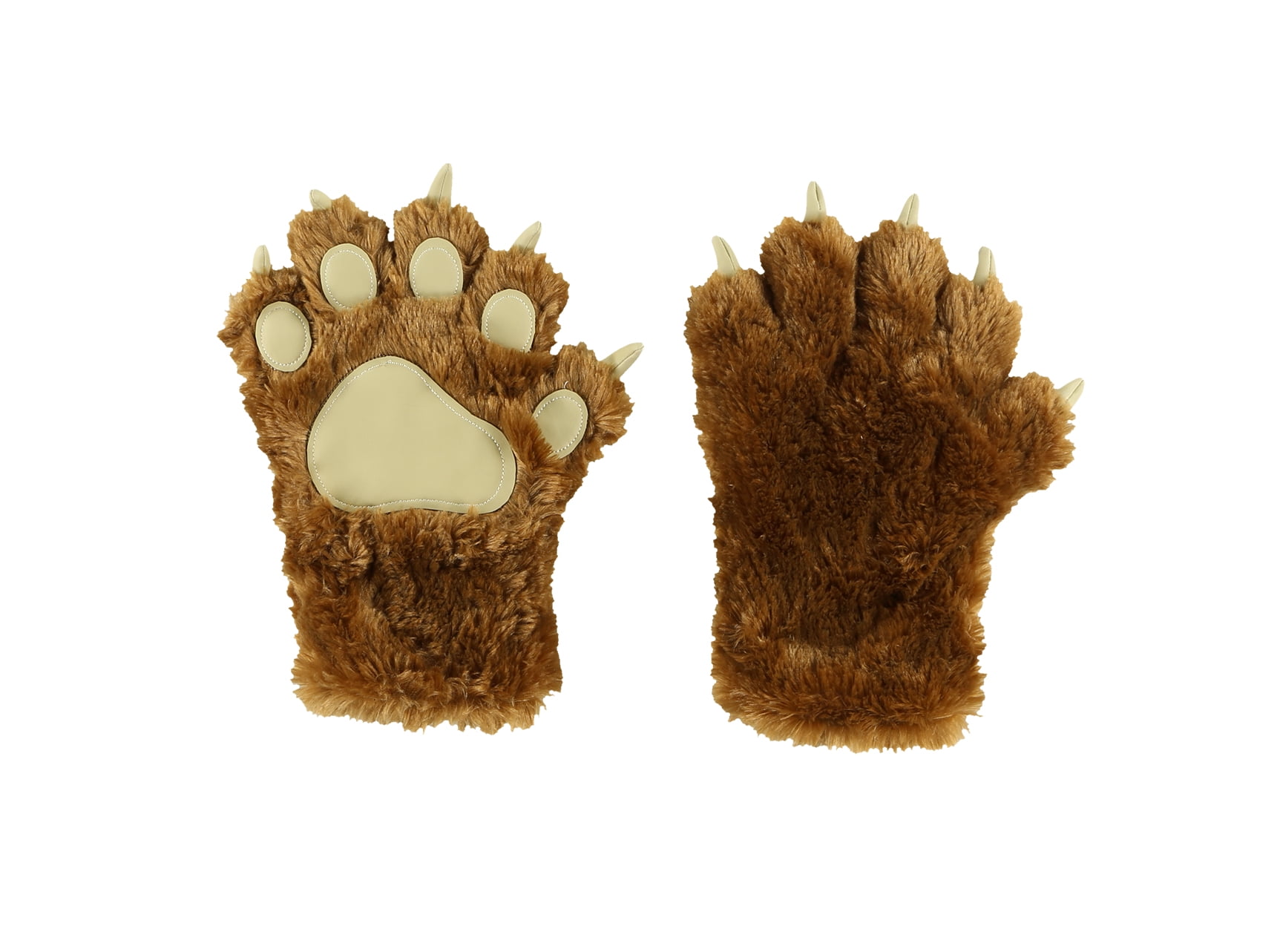 LazyOne Animal Paw Mittens for Adults and Kids, Bear, Costumes (Brown ...