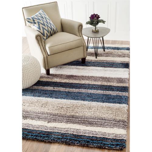 nuLOOM Handmade Striped Plush Shag Rug (7'6 x 9'6) - Walmart.com