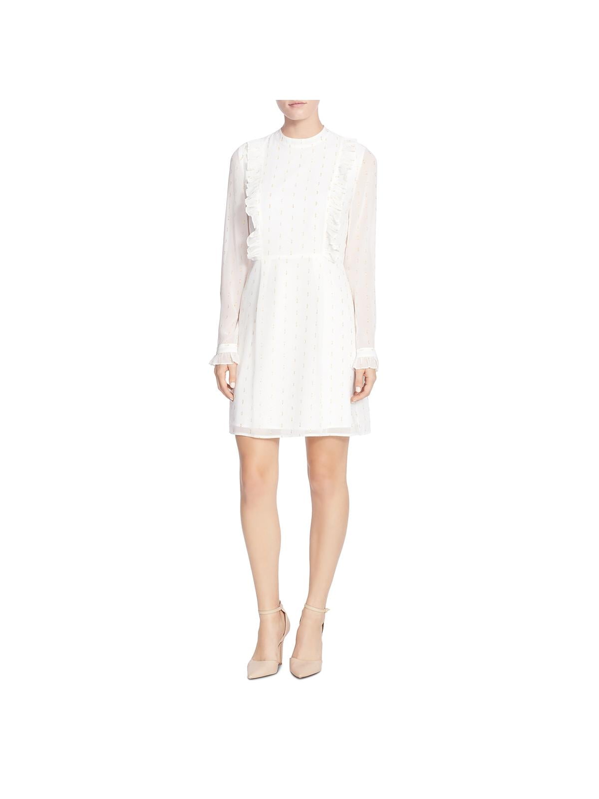 CATHERINE CATHERINE MALANDRINO Womens Aisling Ruffled Shift Mini Dress ...