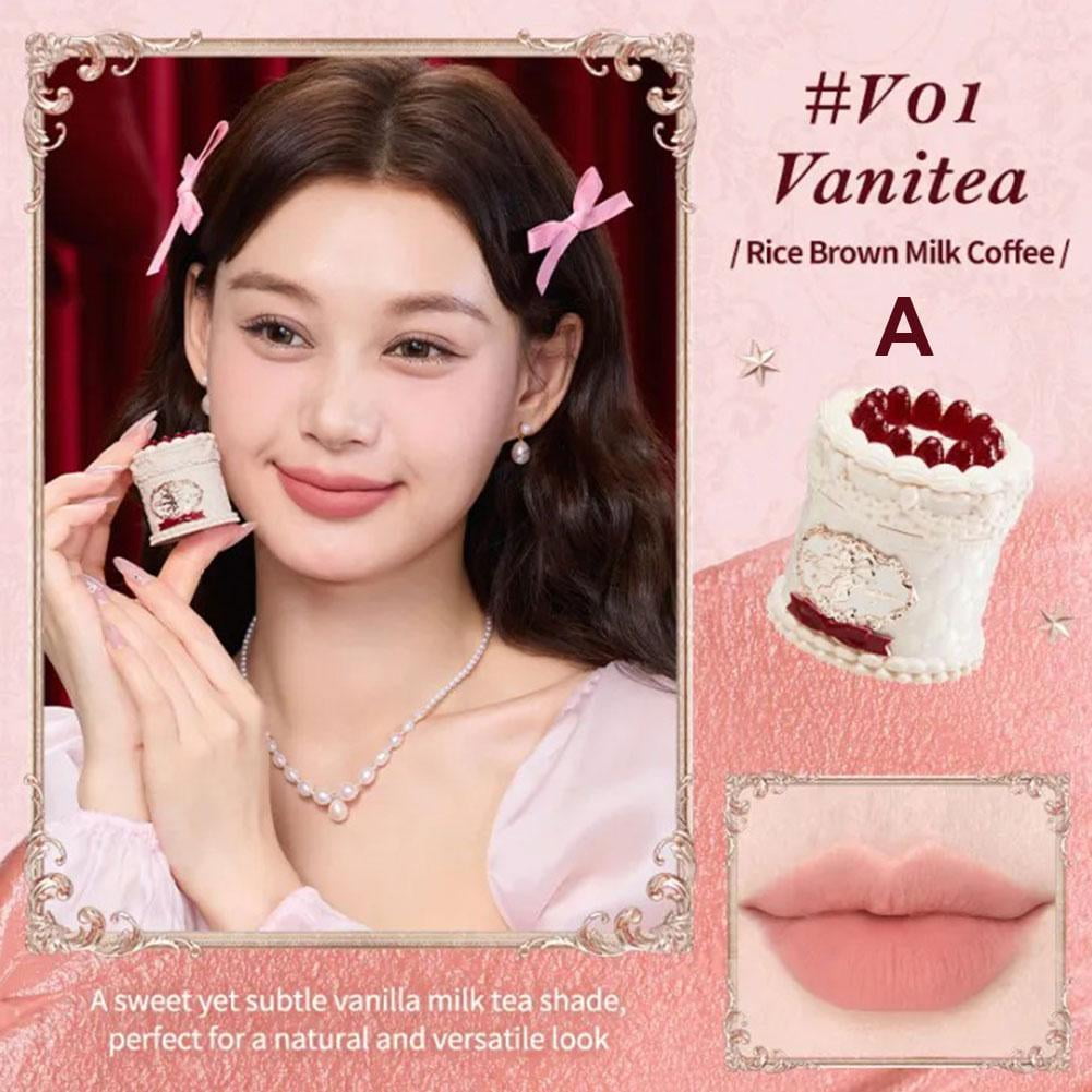 Cupid series lip cream V01 vanilla camellia knowing strawberry Cupid series cake lip cream matte ...