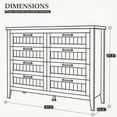 Rustic Brown 8 Drawer Dresser with LED Lights & Power Outlet - Wide ...