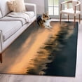 Abstract Pine Trees Area Rug 3x5 Washable Rug Non Slip Amber Forest ...