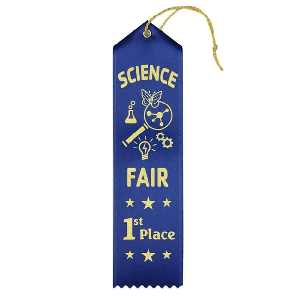 RibbonsNow Science Fair 1st Place Ribbons - 50 Blue Ribbons with Card ...