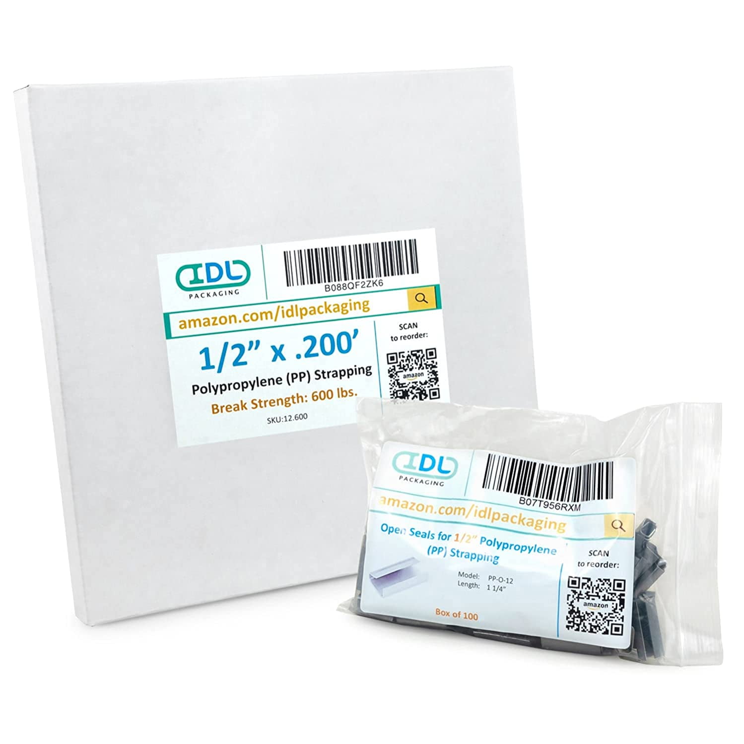 IDL Packaging Refill for Portable 1/2" Polypropylene (PP) Strapping Kits, 600 lbs. Break ...