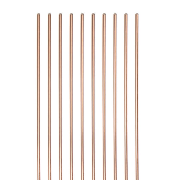 Uxcell 10Pcs Copper Brazing Rods 19"x2/25" Round Phosphorus Copper ...