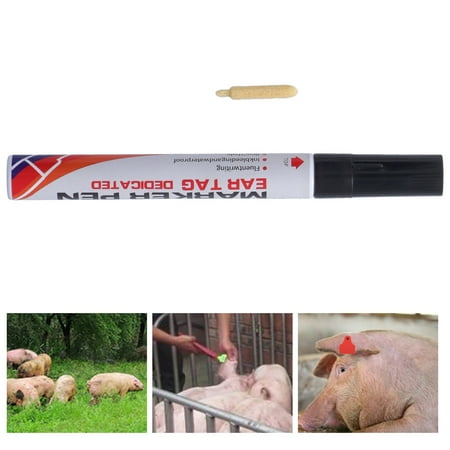 Pig Tag Pen, Livestock Ear Tag Pen Waterproof Marking Pen Livestock Ear ...