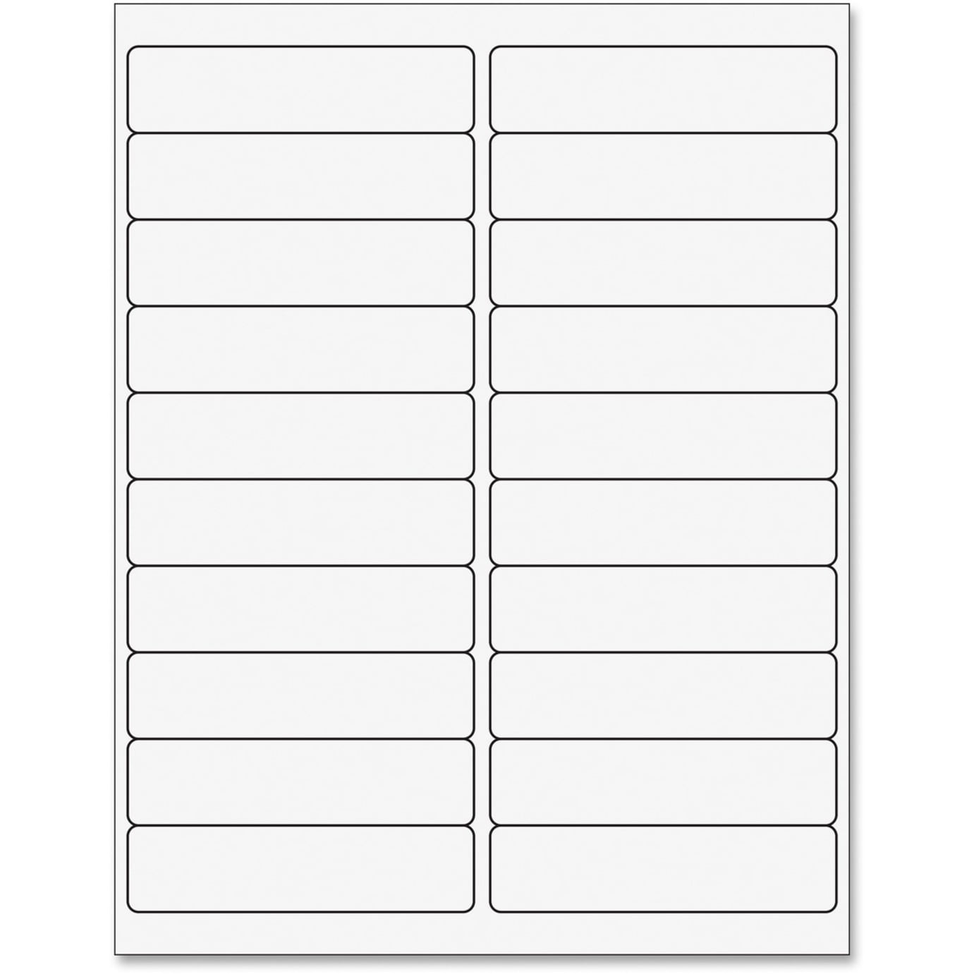 Ace Label Systems 20-UP Sheet, Label: 1 x 4 Address Labels - Walmart.com