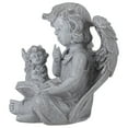 Northlight 8.5" Heavenly Gardens Distressed Ivory Sitting Angel with ...