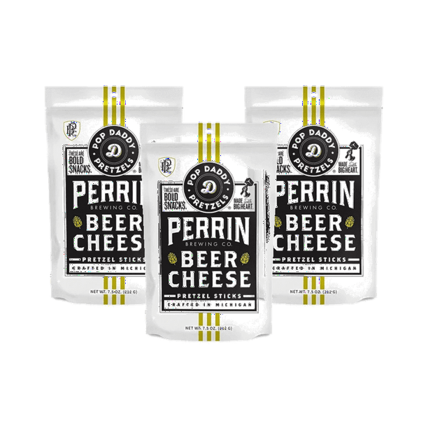 Pop Daddy Perrin Beer Cheese Gourmet Pretzel Sticks, 3-Pack 7.5 oz ...