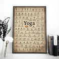 Ashtanga Yoga Pose Chart Canvas Print Vintage Gym Exercise Poster Wall ...